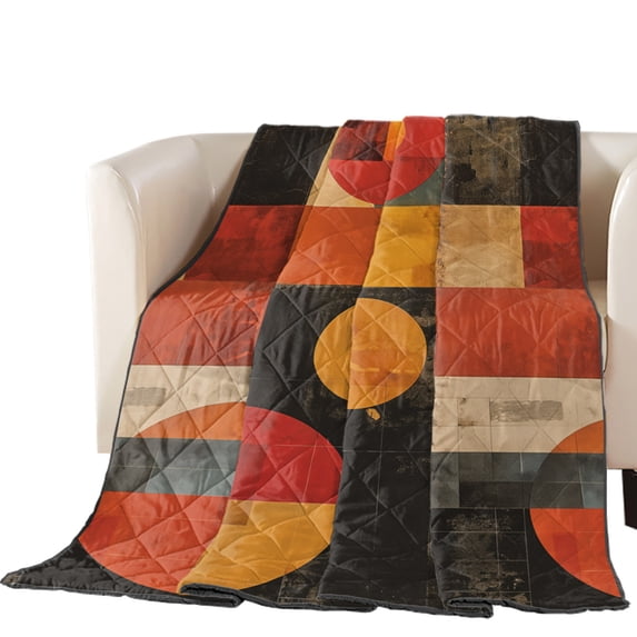 Abstract Oil Quilted Comforters Cooling Blanket Oversized Queen Size ...