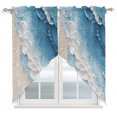 Abstract Oil Swag Curtain Valance for Window 2 Panels Painting Style ...