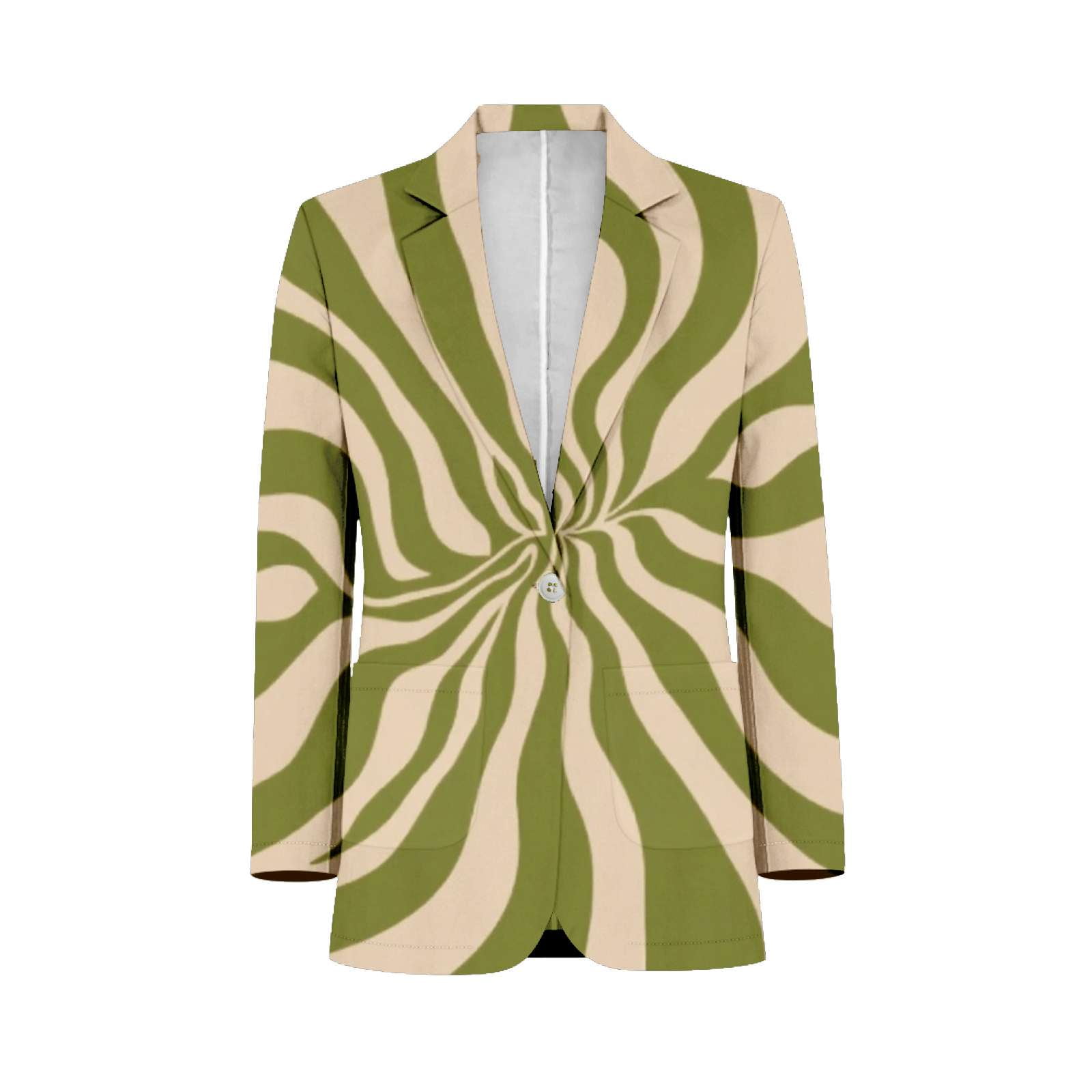 Abstract Olive Swirl Design Art Mens Suits Shawl Collar Slim Fit Suit ...