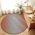 Abstract Ombre Art Orange Gray Round Rug 3ft Minimalist Color Gradient ...