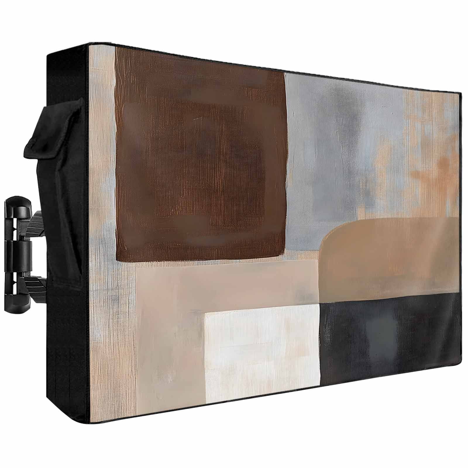 Abstract Ombre Brown Black White Outdoor TV Cover 48 to 50 inch Modern ...