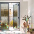 Abstract Ombre Brown White Waves Window Privacy Film, Rainbow Film ...