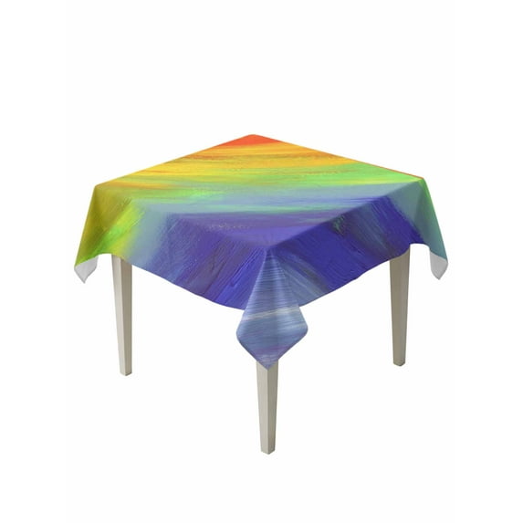 Abstract Ombre Colored Table Cloth, Rainbow Watercolor Painting Art ...