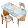 Abstract Ombre Fitted Rectangle Tablecloth 24" x 36" Blue Marble ...
