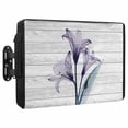 Abstract Ombre Outdoor TV Cover 48 to 50 Inch Purple Lily Wood Grain ...