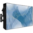 Abstract Ombre Outdoor TV Cover 48 to 50 inch Light Blue Marble Texture ...