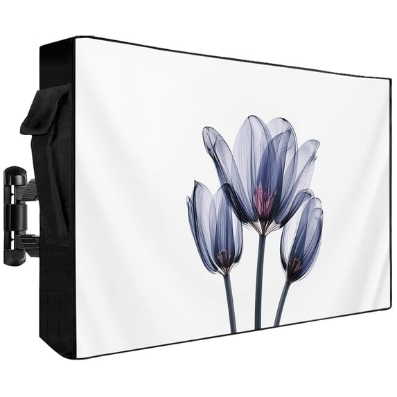 Abstract Ombre Outdoor TV Cover 60 to 65 inch Blue Tulip Ray White ...
