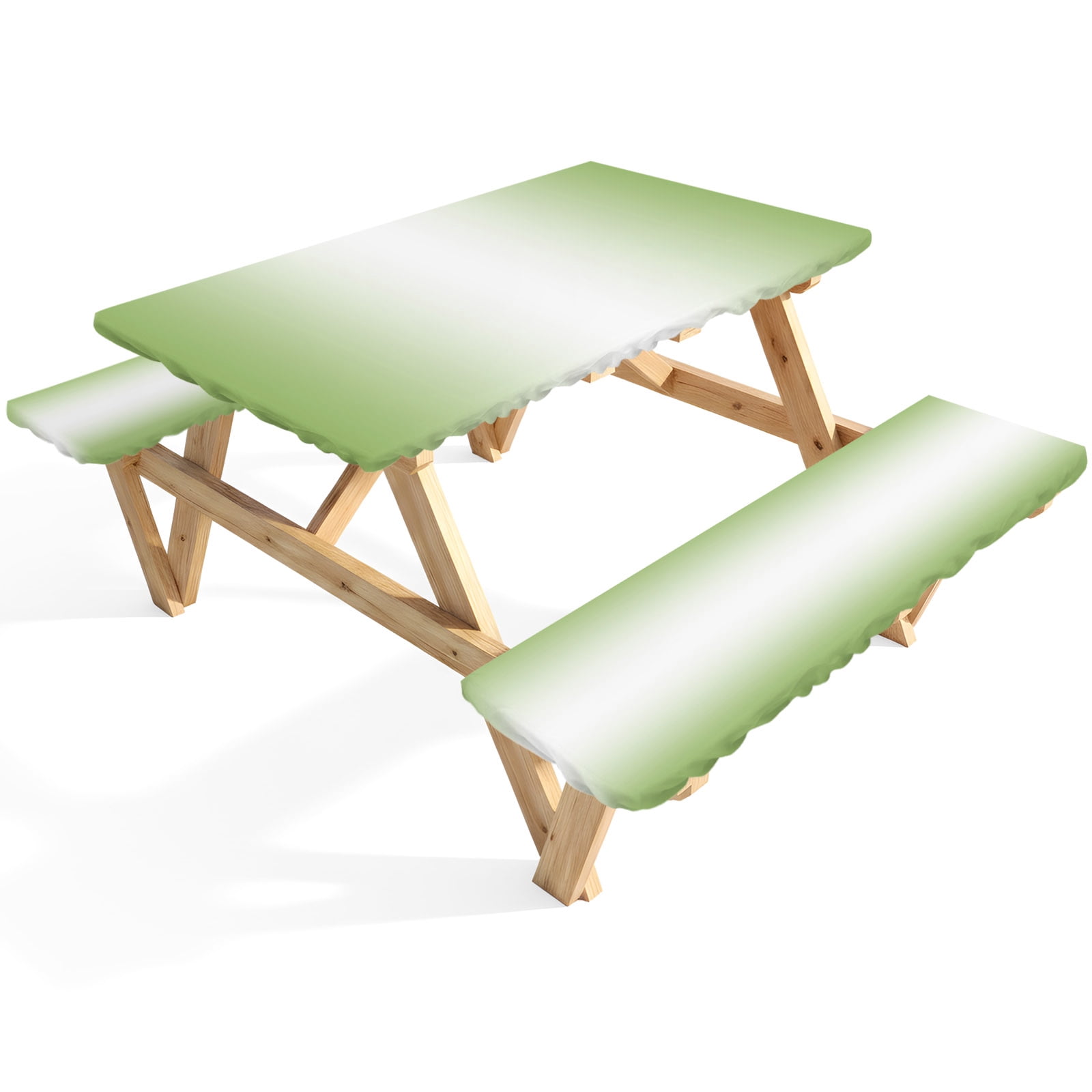 Abstract Ombre Picnic Table Cover with Bench Covers Emerald Green and ...