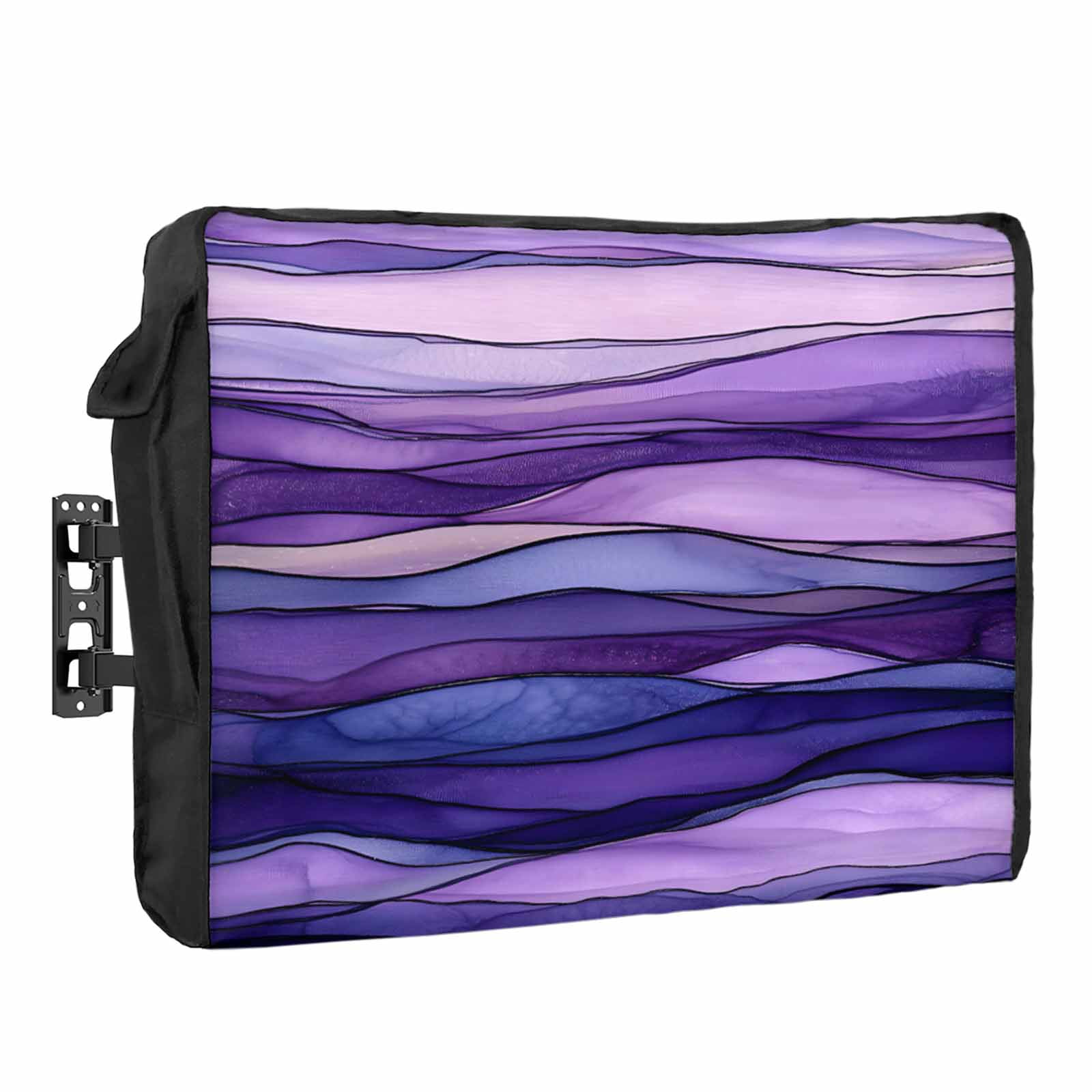 Abstract Ombre Purple Wave Outdoor TV Cover 40 to 43 inch Weatherproof ...