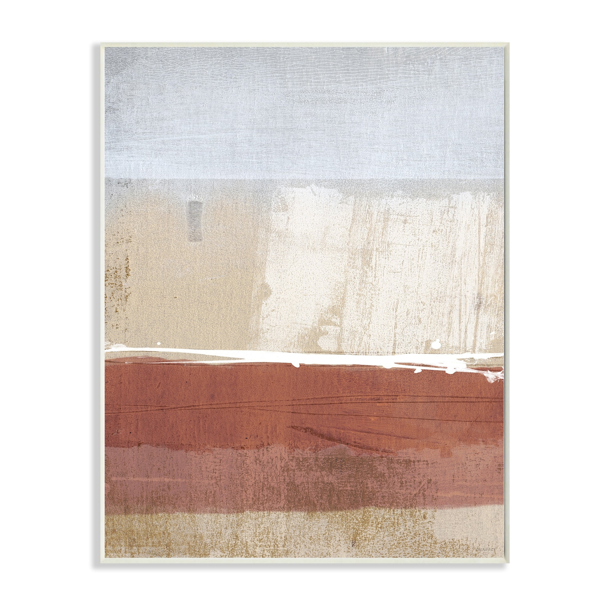 Stupell Abstract Ombre Shapes Brown Green 13x19 Framed Art Print ...