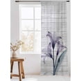 Abstract Ombre Sheer Curtains 96 Inch Long 1 Panel Purple Lily Wood ...