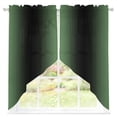 Abstract Ombre Sheer Curtains Swag Valances for Windows Sage Green and ...