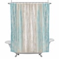 Abstract Ombre Shower Curtain, Boho Turquoise Gradient Wood Planks ...