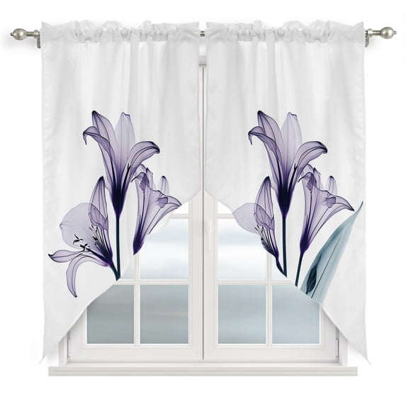 Abstract Ombre Swag Valances for Windows 45 inches Long, Purple Lily ...