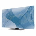 Abstract Ombre TV Dust Cover 55 Inch, Light Blue Marble Texture with ...
