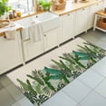 Abstract Ombre Tropical Leaves Rectangle Rug 2'x6' Palm Leaf Retro ...