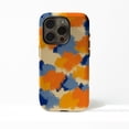 Abstract Orange Blue Tough Case for Apple iPhone, Dual Layer ...