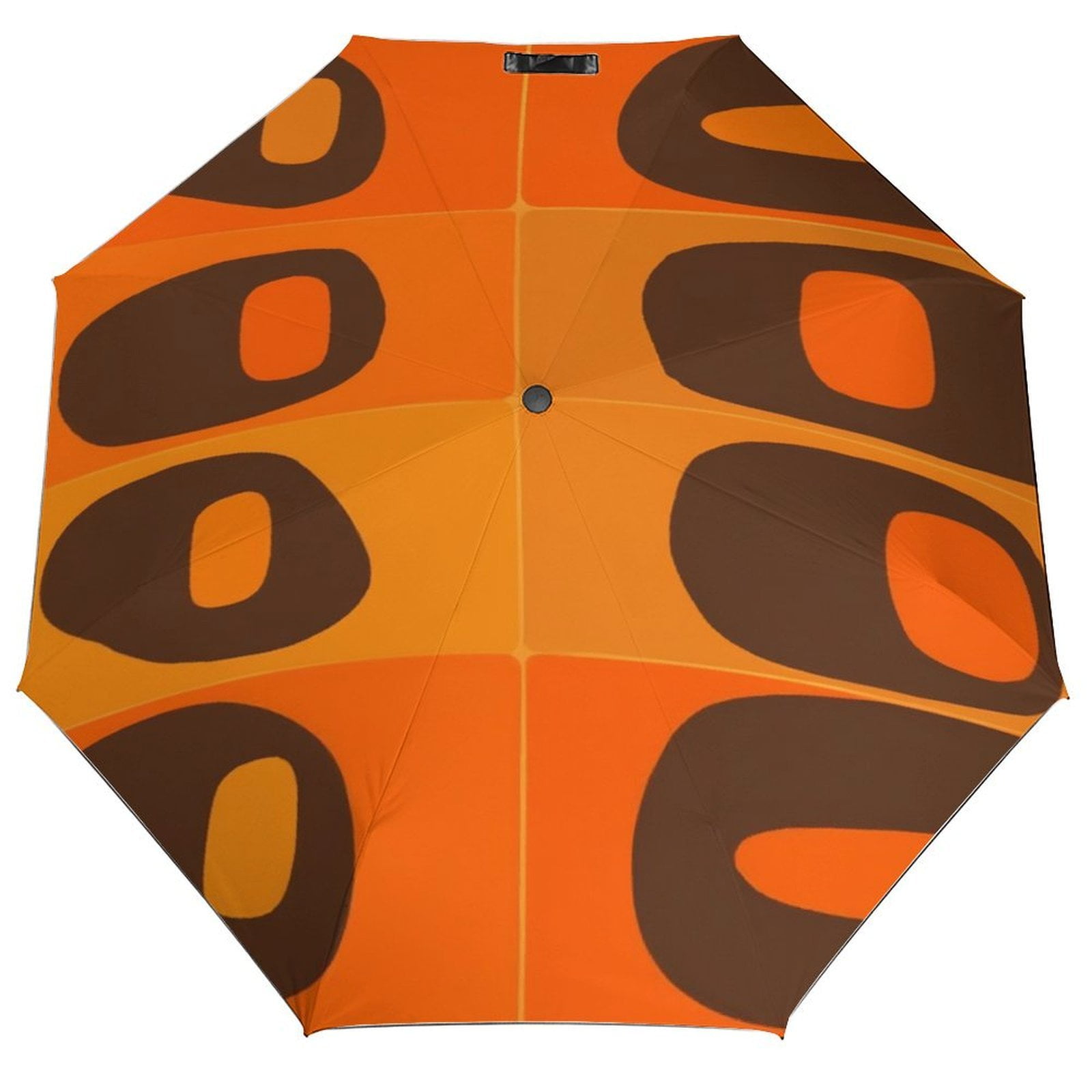 Abstract Orange Brown Geometric Shapes Rain Umbrella Sun Protection Sun ...