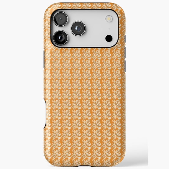 Abstract Orange Bubble Pattern for iPhone Case 11 through 17 Pro Max ...