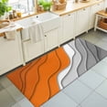 Abstract Orange Grey Gradient Rectangle Area Rug 2x6ft,Living Room Rug ...