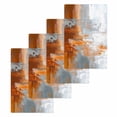Abstract Orange Grey Kitchen Dish Towels for Drying Dishes Set of 4 ...