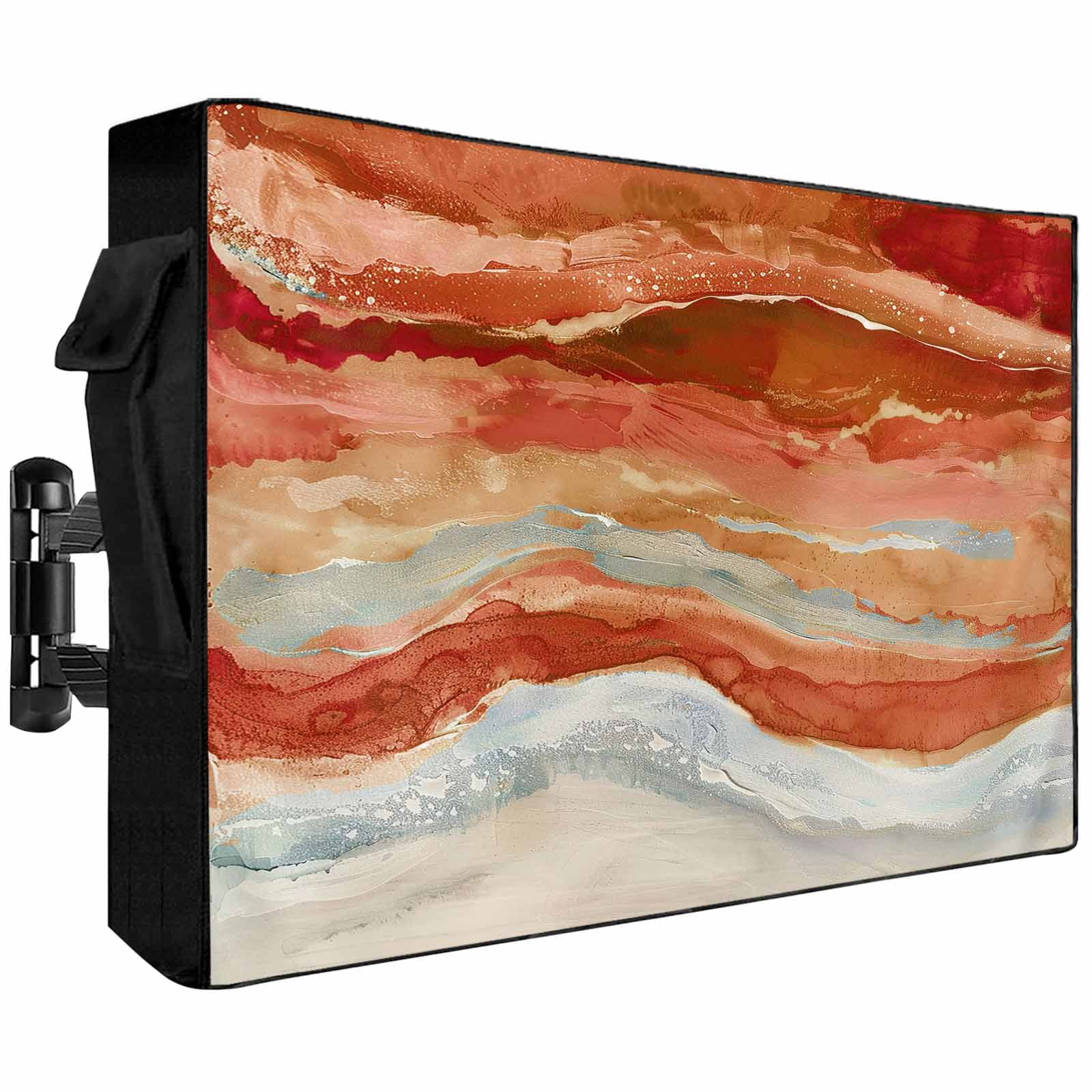 Abstract Orange Outdoor TV Cover 60 to 65 inch Gradient Beach Ocean ...