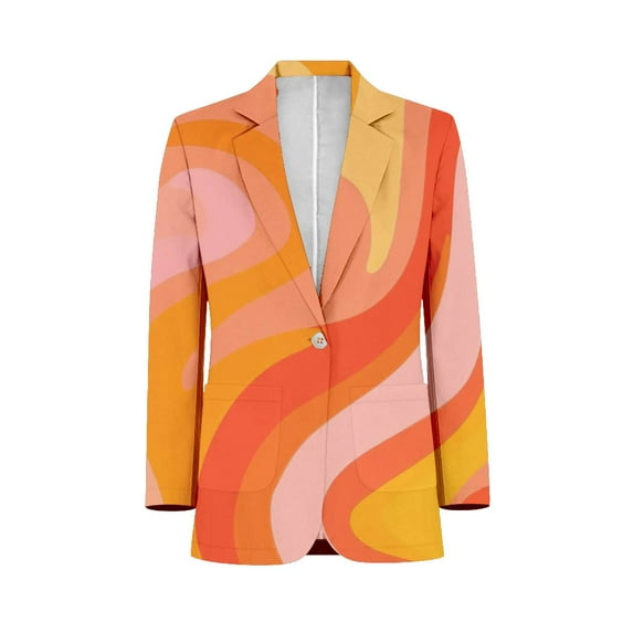 Abstract Orange Swirl Pattern Design Customized Men's Suits full man ...