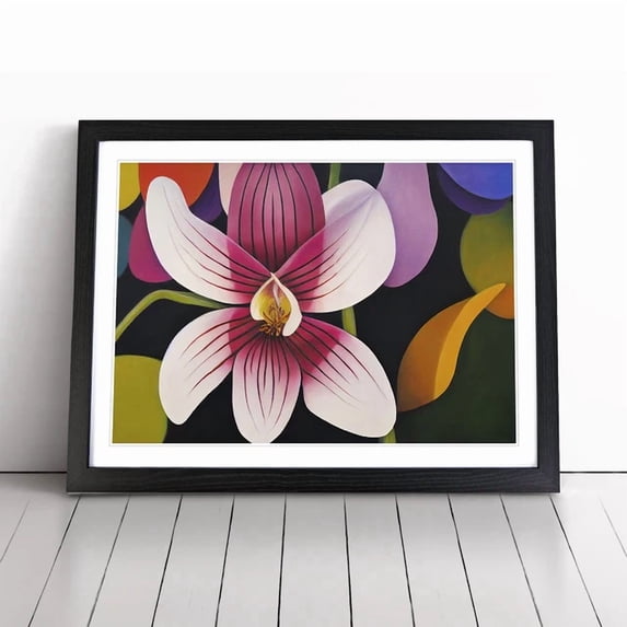 Abstract Orchid Flower Wall Art Print Poster Home Decor Art Home Decor ...