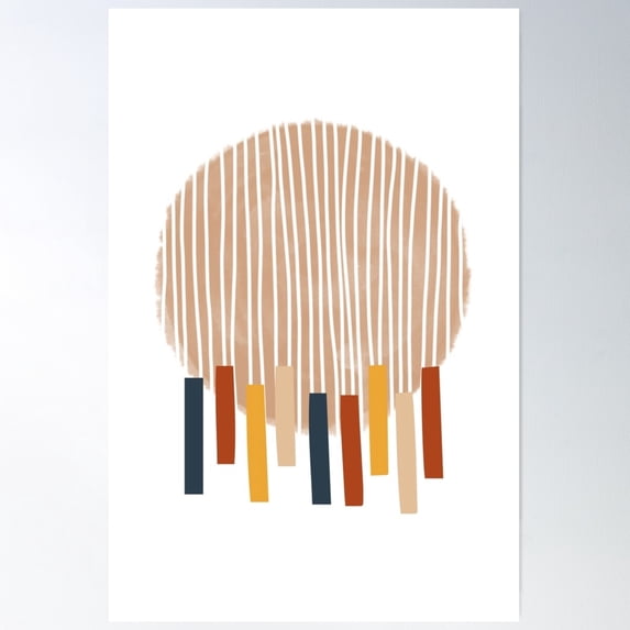 Abstract Organic Boho Shapes Design Poster Wall Art, Modern Wall Decor ...
