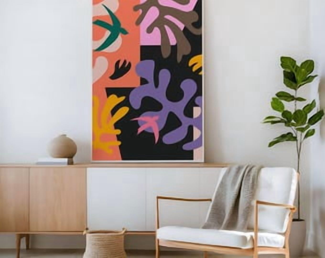 Abstract Organic Poster Midcentury Modern Colorful Poster , Poster ...