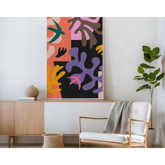 Abstract Organic Poster Midcentury Modern Colorful Poster , Poster ...