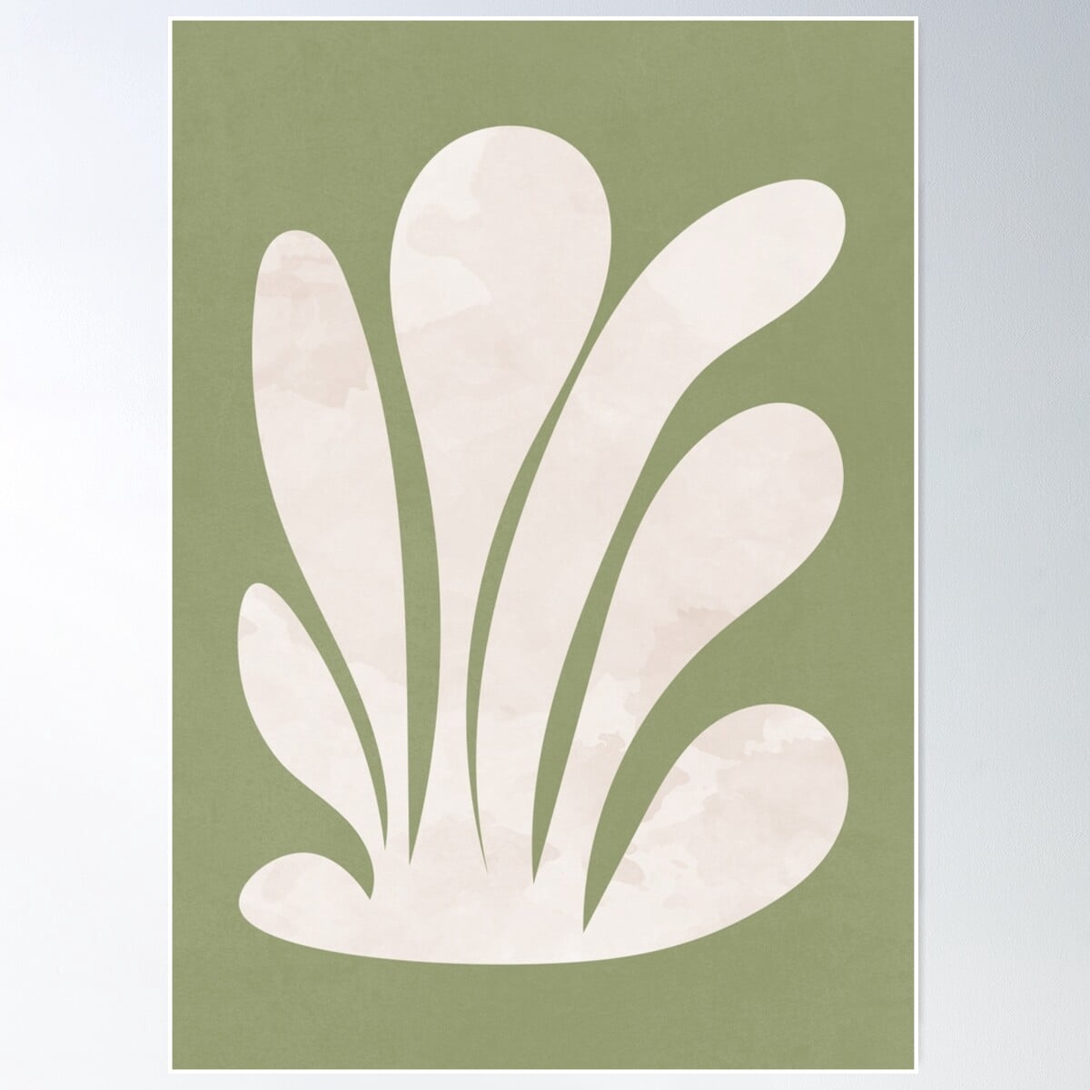 Abstract Organic Shapes, Plant Boho Illustration, Green Poster Wall Art ...