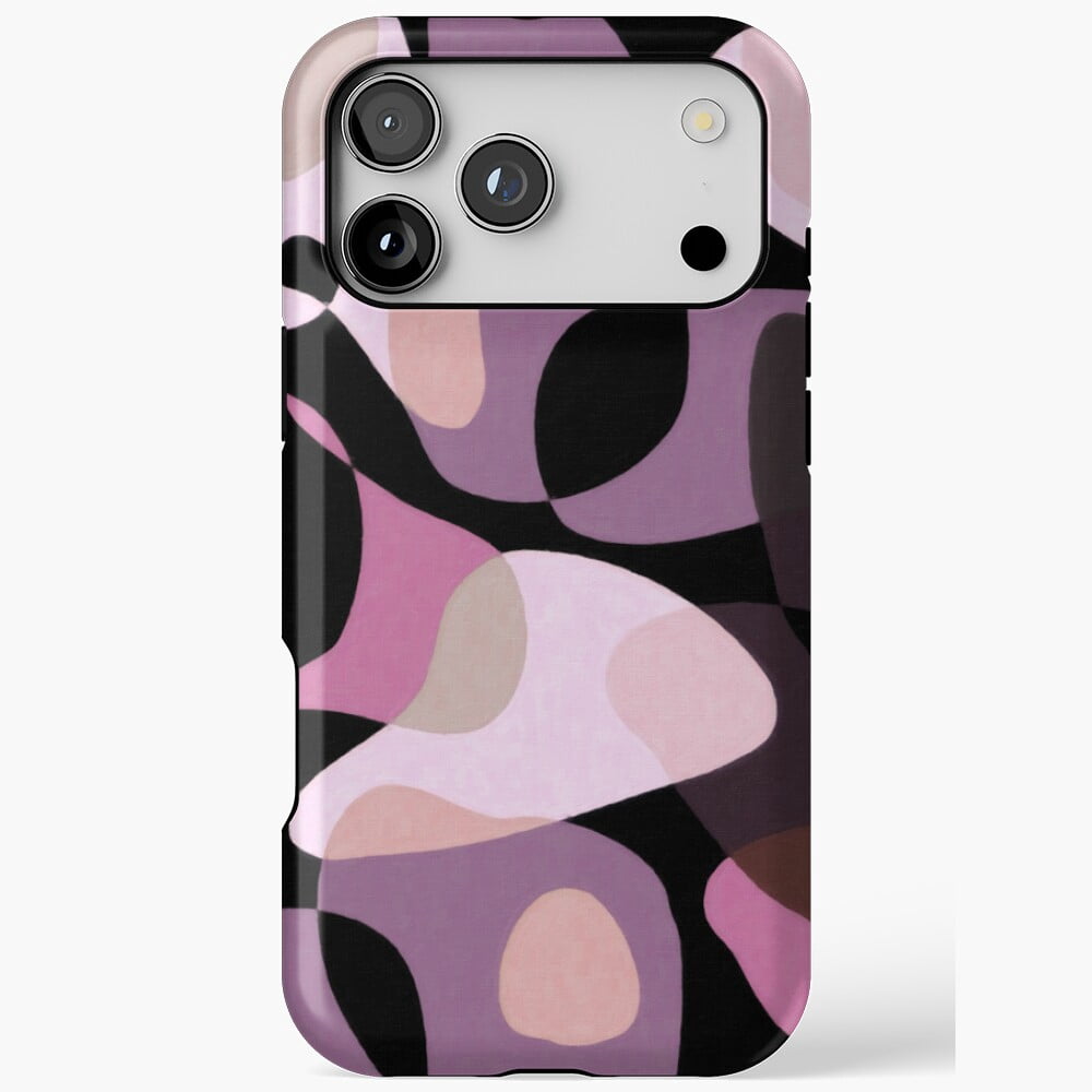 Abstract Organic Shapes Purple Pink Case iPhone 17 to 11 Pro Max ...
