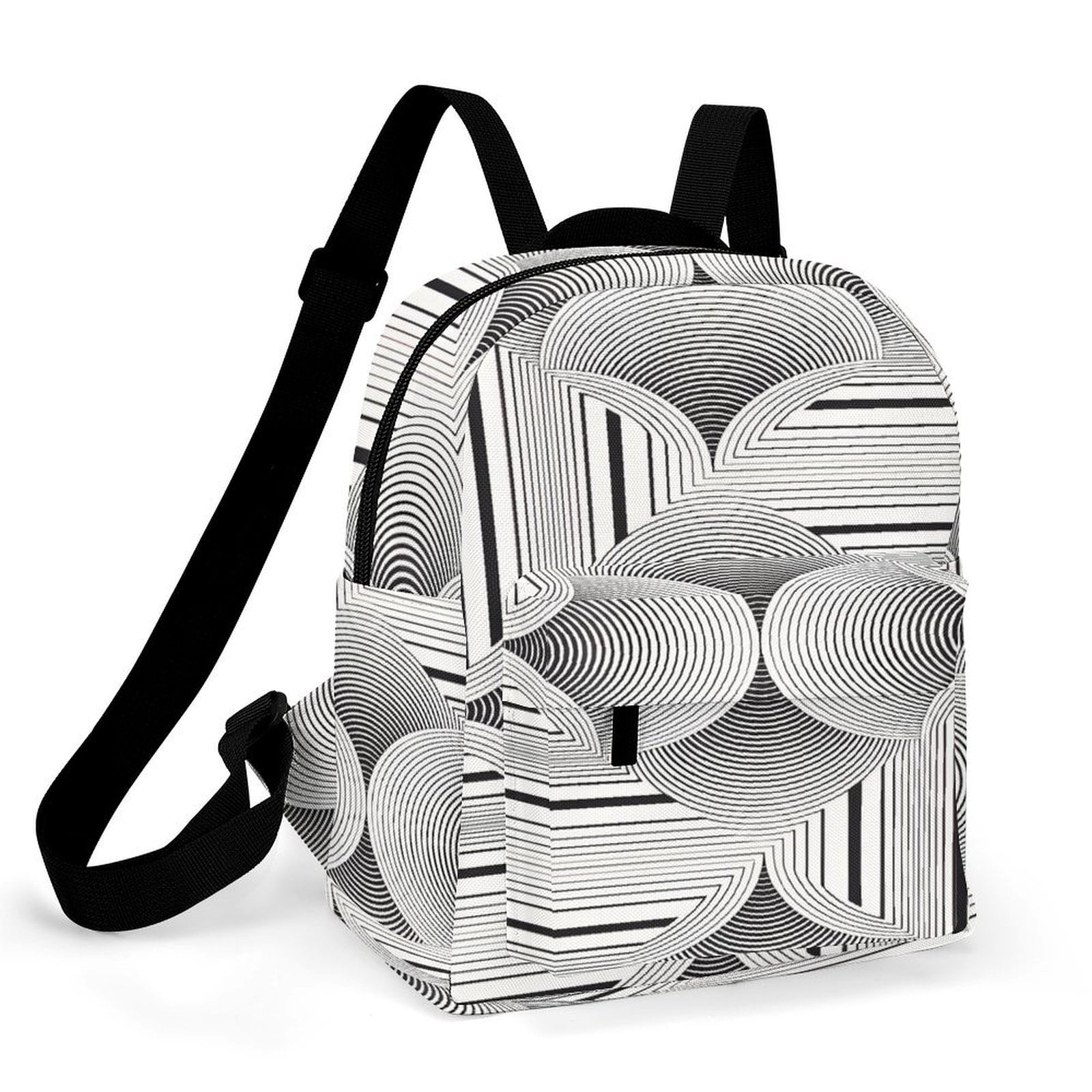 Abstract Ornate Geometric Petals Grid Background Small Backpack Cute ...