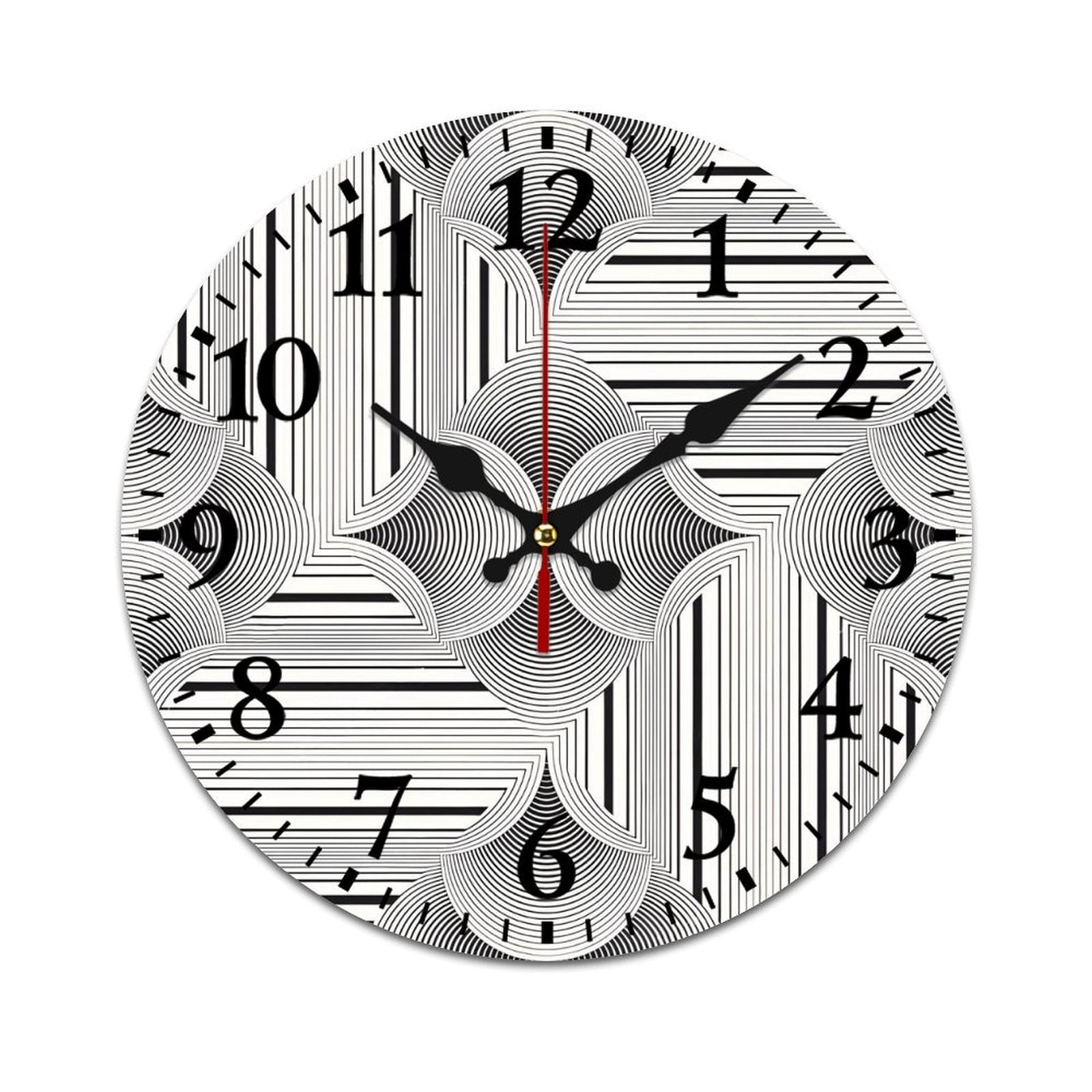 Abstract Ornate Geometric Petals Grid Background Wall Clock Modern ...