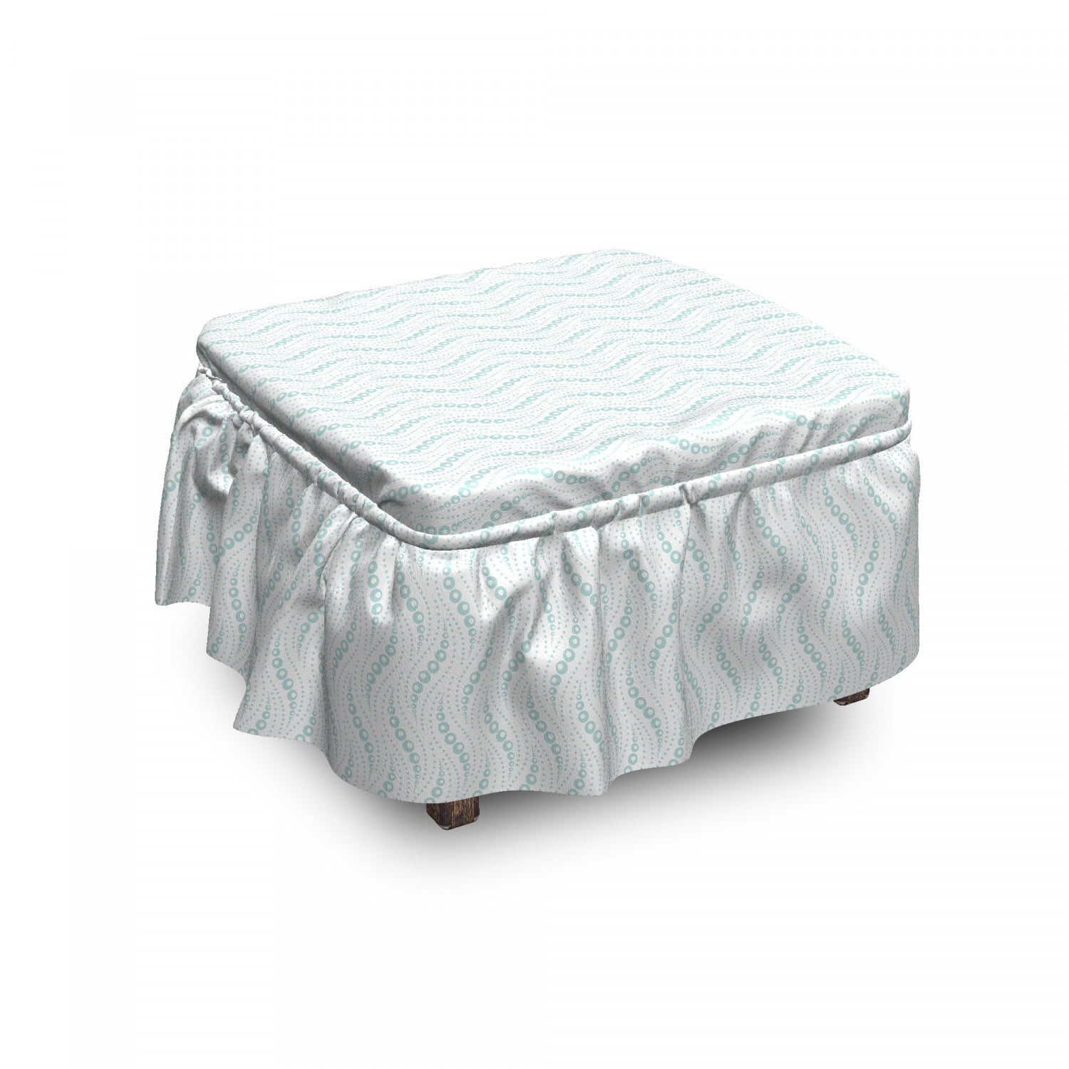 Abstract Ottoman Cover, Vertical Points Lines Art, 2 Piece Slipcover ...