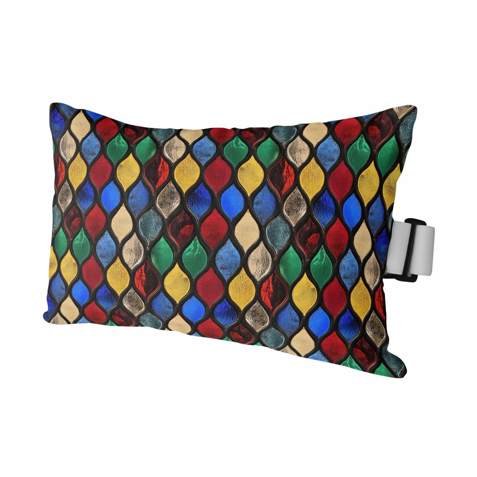 Abstract Outdoor Chaise Lounge Pillows Stained Glass Moroccan Texture ...