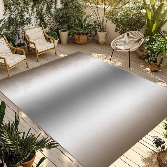 Abstract Outdoor Rug, Brown Gray Gradient Ombre Non-Slip Area Rugs ...