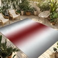 Abstract Outdoor Rug, Dark Gray Red Gradient Ombre Non-Slip Area Rugs ...