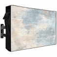 Abstract Outdoor TV Cover 30 to 32 inch Watercolor Teal Brown Gradient ...