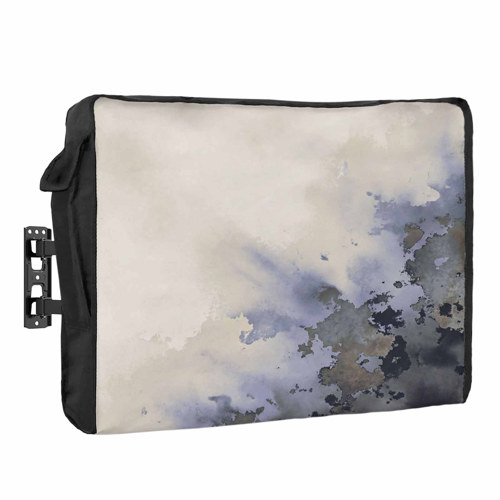 Abstract Outdoor TV Cover Ink Painting Mottled Gradient Purple Gray ...