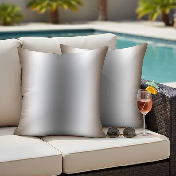 Abstract Outdoor Throw Pillow Covers Set of 2, Brown Gray Gradient ...