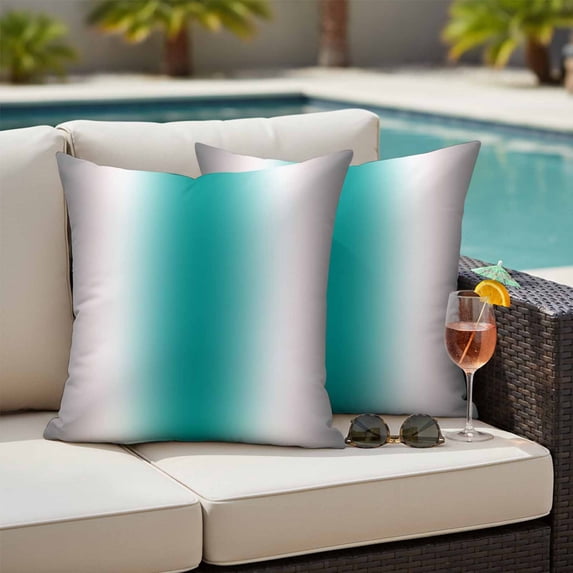 Abstract Outdoor Throw Pillow Covers Set of 2, Dark Gray Water Duck ...