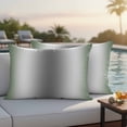 Abstract Outdoor Throw Pillow Covers Set of 2, Sage Green Gray Gradient ...