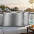 Abstract Outdoor Waterproof Throw Pillow Covers Set of 2, 20"x12", Gray ...