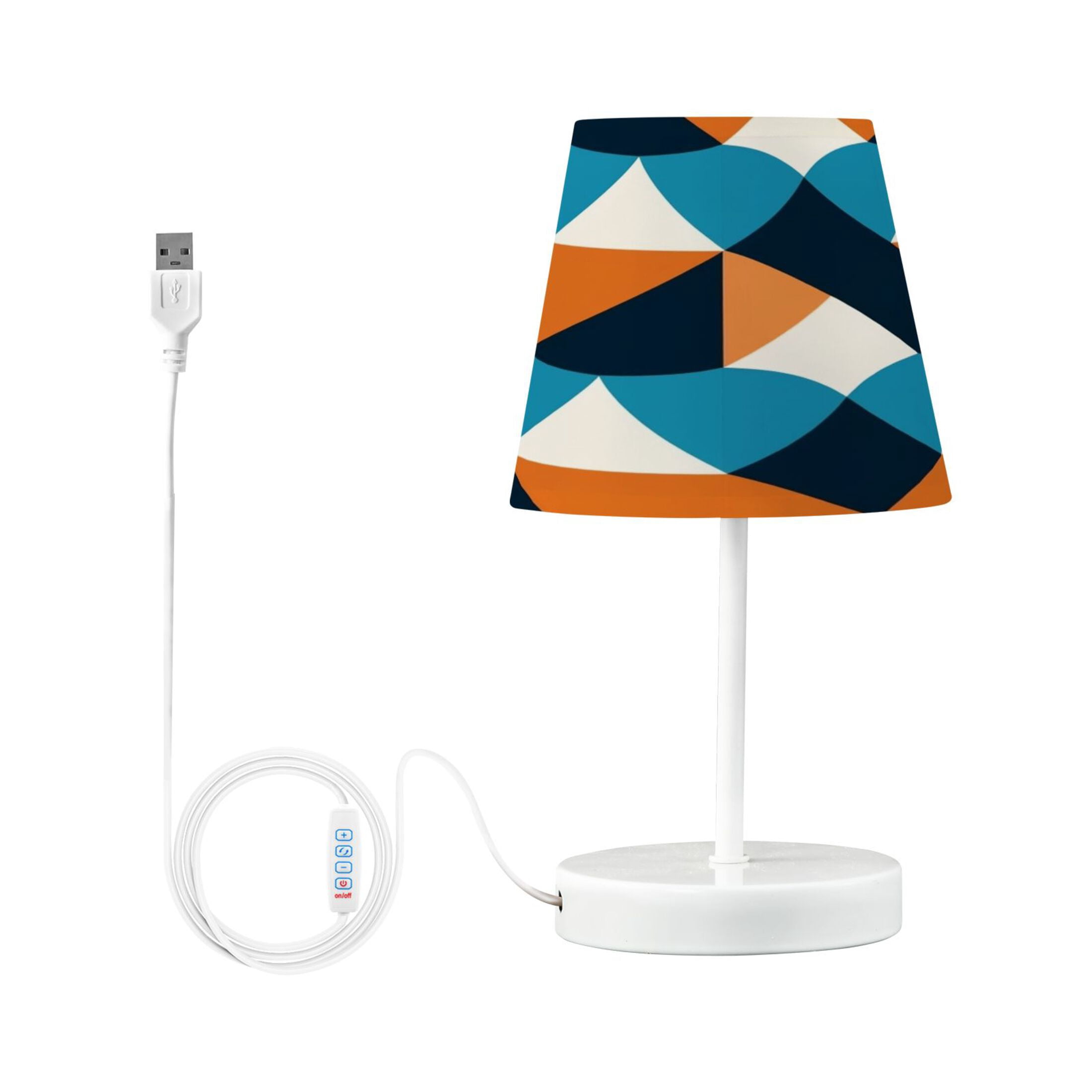 Abstract Overlapping Circles Desk Lamp LED Table Nightstand Lamps with ...