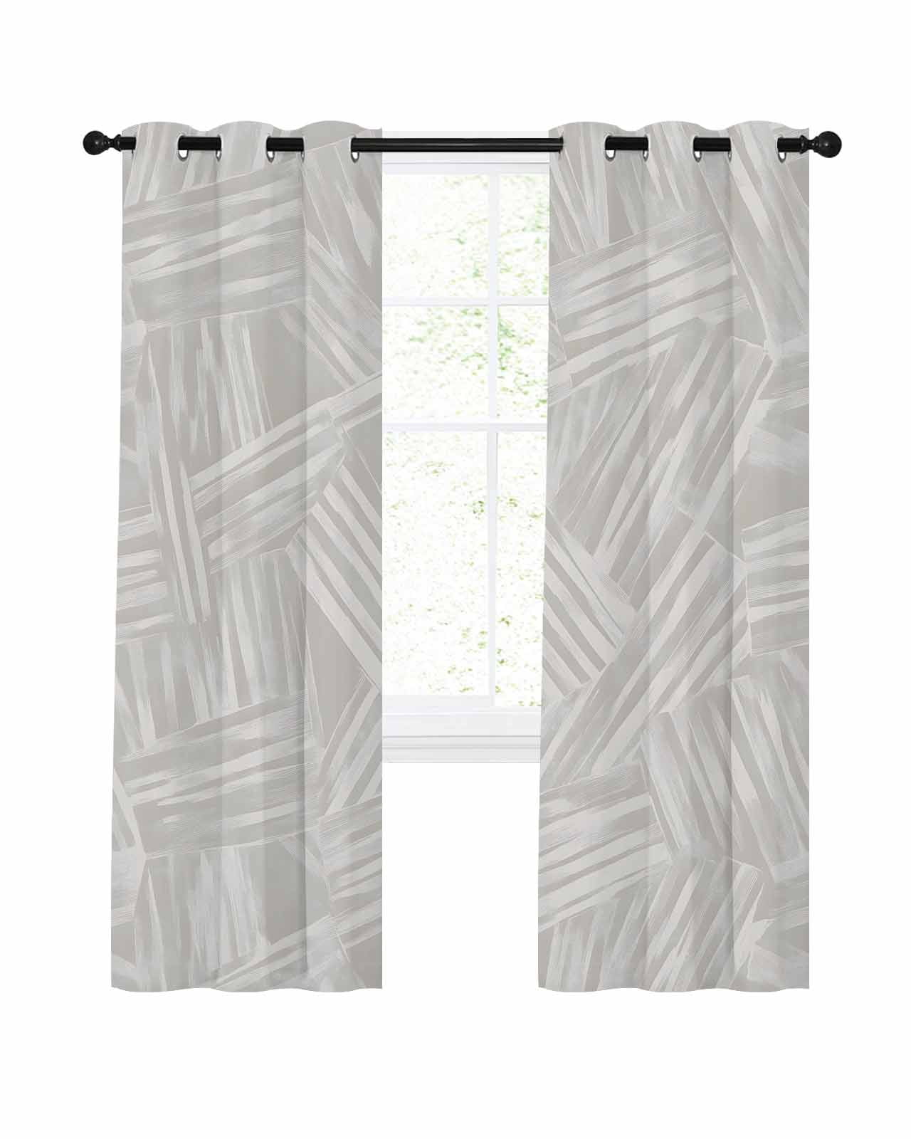 Abstract Overlapping Lines Blackout Curtains for Bedroom Living Room ...