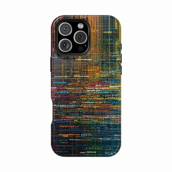 Abstract Paint Coding Codework Art Graphic Case for iPhone 11,12,13,14 ...