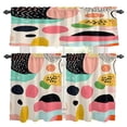 Abstract Paint Kitchen Curtains Valance and Tier Set Minimalist ...