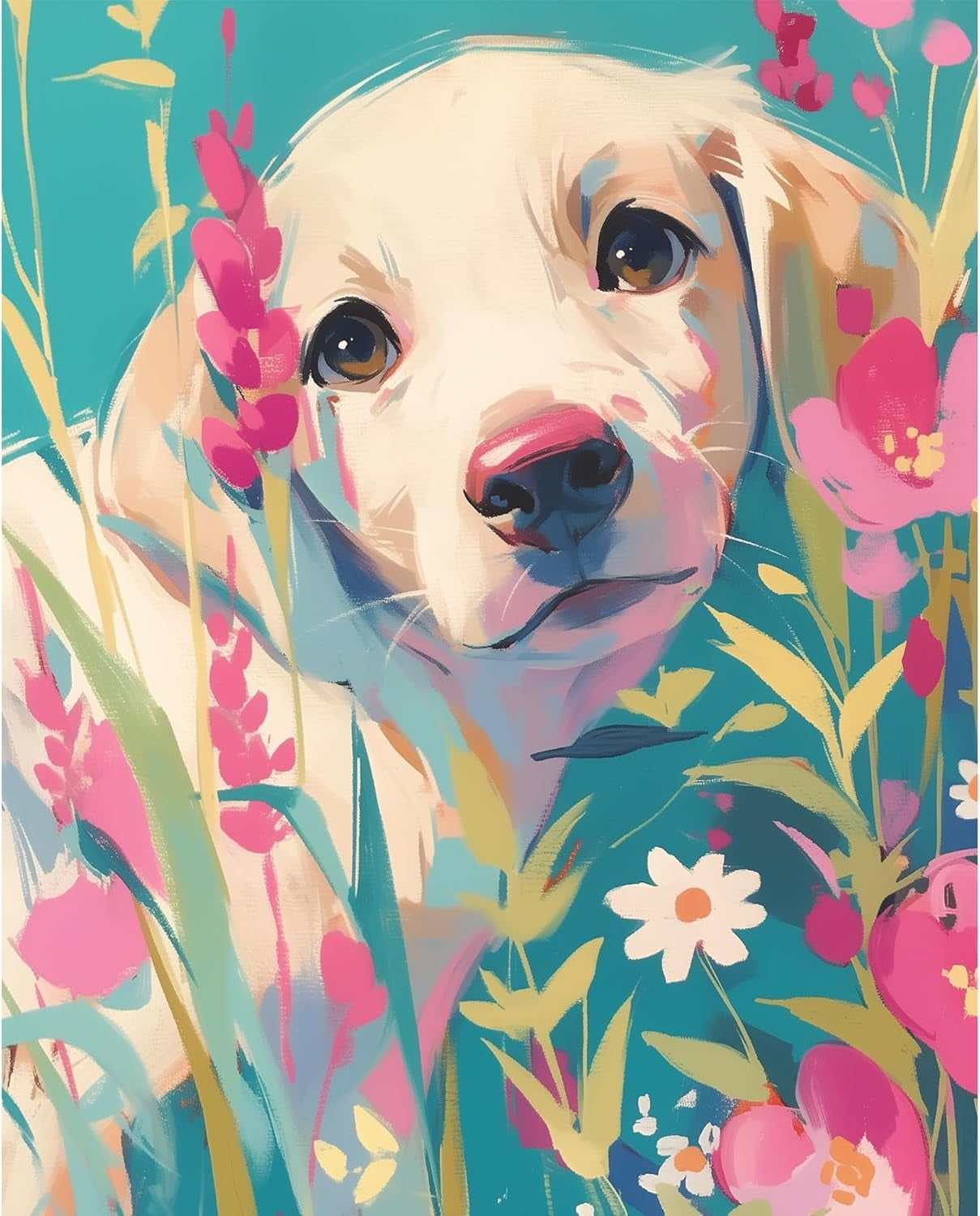 Abstract Paint by Numbers Kit - The Scream Cat Paint by Numbers ...